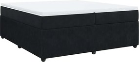 Box spring postel s matrací černá 200x200 cm samet 3285664