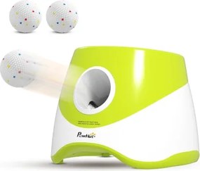 PawHut Automatický vrhač míčků, interaktivní vrhací stroj na míčky s 3 míčky, 3 vzdálenosti 6 m/10 m/14 m pro malé a střední psy, zelená