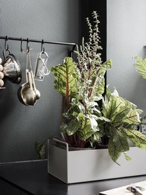Ferm Living Designový truhlík Plant Box Small Cashmere, béžová barva, kov