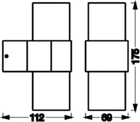 Ledvance - Venkovní nástěnné svítidlo ENDURA ROTARY 2xGU10/5W/230V IP44