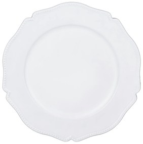 Dekorativní talíř bílý plast 159842