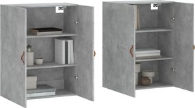 Nástěnné skříňky 2 ks betonově šedé 69,5 x 34 x 90 cm 3195599