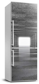 Wallmuralia Nálepka fototapeta lednička Tunel z cihel 60x180 cm