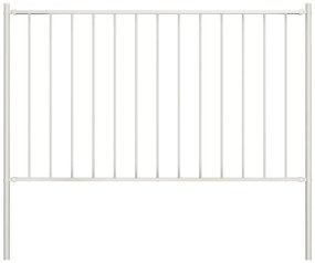 Plotový panel Woerden se sloupky ocelový 1,7x1 m bílý 145216