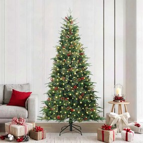 Umělý Skládací Vánoční Strom s stojanem Zelená 240 cm PE a PVC 3397441