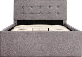 vidaXL Rám postele s úložným prostorem textil 90 x 200 cm [285576] Barva: světle šedá