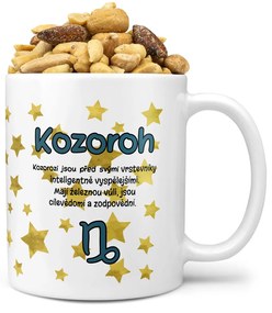 Hrnek Znamení pro děti -  Kozoroh (22.12. - 20.1.) (Náplň hrníčku: Směs slaných oříšků)