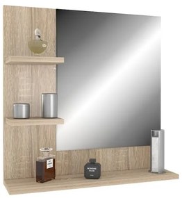 Nástěnné zrcadlo 60 cm Ariad - levé dub sonoma