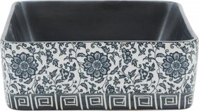 Umyvadlo na desku černé a modré obdélník 46x35,5x13 cm keramika 155071