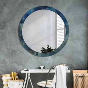 Kulaté zrcadlo tištěný rám Mramor onyx fi 100 cm