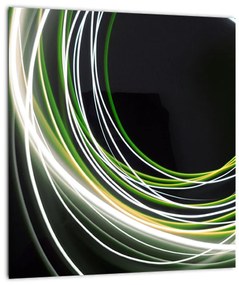 Obraz zelených čar (30x30 cm)