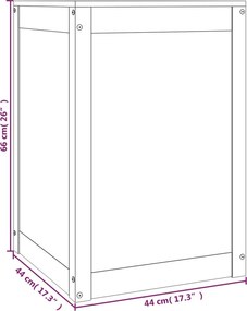 vidaXL Box na prádlo 44 x 44 x 66 cm masivní borové dřevo [823567] Barva: medová hnědá
