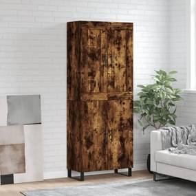 Skříň highboard kouřový dub 69,5 x 34 x 180 cm kompozitní dřevo 3199582
