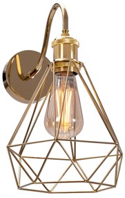 Toolight, nástěnná lampa Loft 1xE27 392229, zlatá, OSW-09681