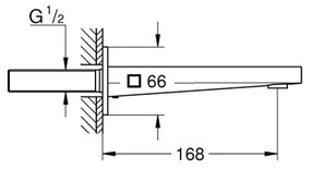 GROHE 13404003 - Vanová vpusť PLUS 168 mm lesklý chrom