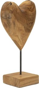 Dřevěná dekorace Dobu 37 cm hnědá
