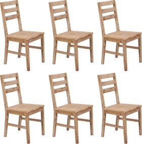 vidaXL Jídelní židle 6 ks masivní akáciové dřevo [276256]