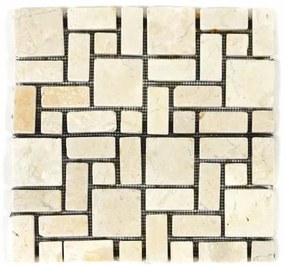 Mramorová mozaika DIVERO krémová obklady 11 ks - 1m²