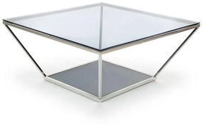 Konferenční stolek Fabiola, čirá / stříbrná