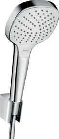 Hansgrohe Croma Select E - Set sprchové hlavice, držáku a hadice, 3 proudy, EcoSmart, bílá/chrom 28091400