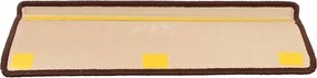 Samolepící nášlapy na schody 15 ks 65x21x4 cm hnědé 326209