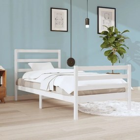 Rám postele bílý masivní borovice 90 x 200 cm,  3104992 HangarStore.cz