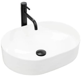REA-U6563 - Umyvadlo na desku NADIA 38x50 cm keramika/lesklá bílá REA-U6563