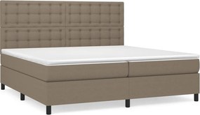 Box spring postel s matrací taupe 200x200 cm textil 3142125
