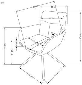 Jídelní židle HALSA 1 ks béžová