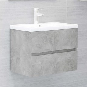 Koupelnová sestava betonově šedá kompozitní dřevo,  3071589