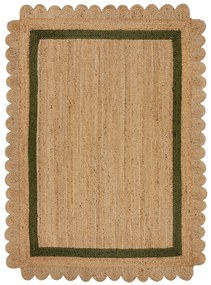 Flair Rugs koberce Kusový koberec Grace Jute Natural/Green - 120x170 cm