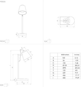 Eglo 900626 - LED Stmívatelná lampa s bezdrátovým nabíjením LACEY LED/5,5W/230V
