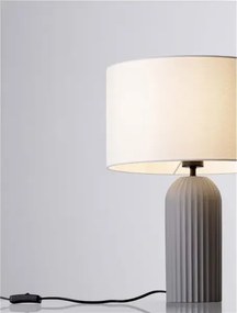 LED šedo-bílá stolní lampa Ammos
