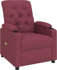 Masážní křeslo vínové textil 339115
