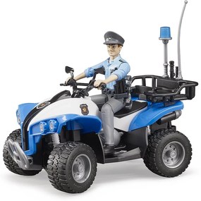 Bruder BWORLD modrá čtyřkolka policie s figurkou