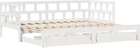 Válenda s přistýlkou a zásuvkami bez matrace bílá 90x200 cm 3302208