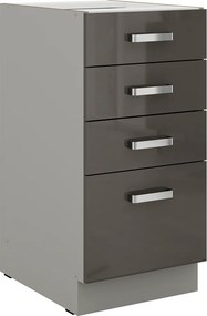 Kuchyňská linka GREY gr | 180 cm | UNI dvířka | světle šedá/tmavě šedá lesk