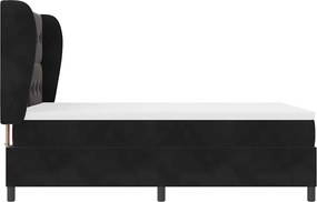 Postel s boxspringem s čelo Černý 200 x 140 cm samet 3340930