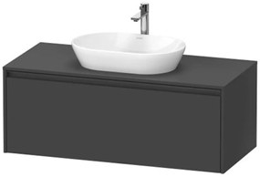 Duravit Ketho.2 - Umyvadlová skříňka s výřezem 46x120x55 cm, 1 zásuvka, grafit mat K24887049490000