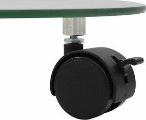 Vozíky pod květináče z tvrzeného skla 2 ks kulaté 28 cm 245691
