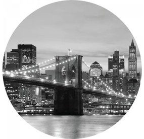 Samolepicí fototapeta Brooklynský most 140x140 cm CR3308 Brooklyn Bridge / kruhové samolepicí vliesové dekorace La Form (ø 140 cm) AG Design