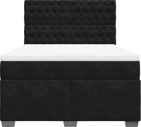 Box spring postel s matrací černá 140 x 190 cm samet 3290914