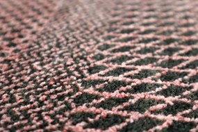 Diamond Carpets India, Ručně vázaný kusový koberec Diamond DC-MCN Black/rust, 140x200, červená, chodba / předsíň