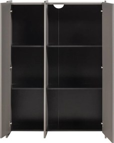 Šedá skříňka v dekoru jasanu 102x140x44 cm Brock – WOOOD