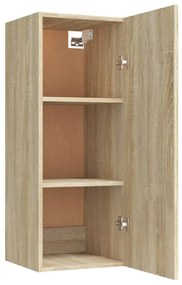 Nástěnná skříňka dub sonoma 34,5 x 34 x 90 cm kompozitní dřevo - Default Title