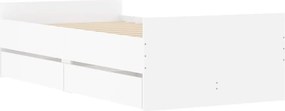 Rám postele se zásuvkami bílý 90 x 200 cm 3207371
