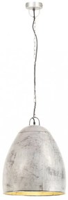 Závěsná lampa stříbrný kov Dekorhome 42 cm
