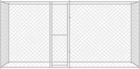 Klec pro psa Stříbrná 400 x 200 x 200 cm Pozinkovaná ocel 3368309