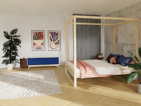 Benlemi Dvoulůžková postel BALDEE Zvolte barvu: Nelakovaná, Zvolte rozměr: 160 x 200 cm