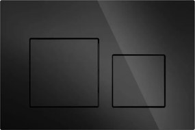 UPTrend Ovládací tlačítko pro WC podomítkové moduly YOSEMITE SHINY BLACK UP005‑B18, černá lesk